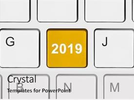 Arrow Events Computer Keyboard With 2019 Key PPT template 77 ...