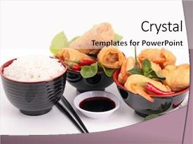 Asia Food Spring Roll PPT template 30 | CrystalGraphics