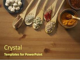 Assorted Spices On The Wooden PPT template 7 | CrystalGraphics