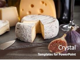 Assortment Of Cheese With Fruits PPT template 82 | CrystalGraphics