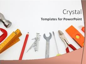 Assortment Of Tools On Plain PPT template 66 | CrystalGraphics