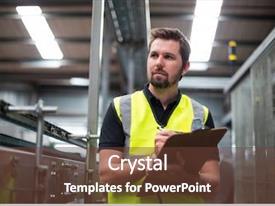 Attentive Factory Worker Writing PPT template 58 | CrystalGraphics