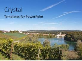 Autumn Landscape Nearby Rheinau Monastery PPT template 73 | CrystalGraphics