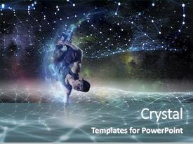 B Boy Performing Some Moves PPT template 2 | CrystalGraphics
