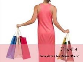 Back View Going Woman PPT template 67 | CrystalGraphics