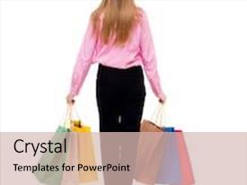 Back View Going Woman PPT template 81 | CrystalGraphics