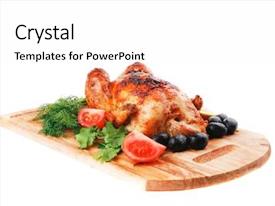 Baked Meat Fresh Whole Chicken PPT template 65 | CrystalGraphics