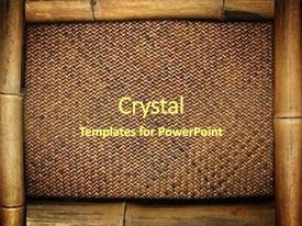 Bamboo Frame On Rattan Background PPT template 33 | CrystalGraphics