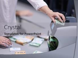 Bank Employees Using Money Counting PPT template 39 | CrystalGraphics