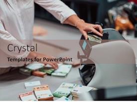 Bank Employees Using Money Counting PPT template 49 | CrystalGraphics