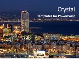 Barcelona By Night PPT template 7 | CrystalGraphics