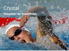 Barcelona June 11 Spanish Swimmer PPT template 35 | CrystalGraphics