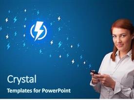 Battery Storage Young Person Using Phone PPT template 22 | CrystalGraphics