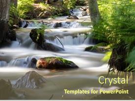 Beautiful Background Of Flowing Stream PPT template 24 | CrystalGraphics