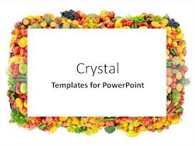 Beautiful Frame Fruits Vegetables Berries PPT template 67 | CrystalGraphics