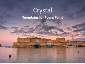 Beautiful Marina Of Birgu PPT template 57 | CrystalGraphics