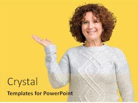 Beautiful Middle Ager Senior Woman PPT template 75 | CrystalGraphics