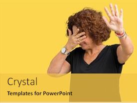 Beautiful Middle Ager Senior Woman PPT template 25 | CrystalGraphics