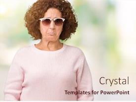 Beautiful Middle Ager Senior Woman PPT template 51 | CrystalGraphics