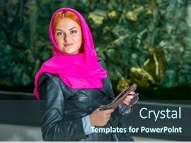 Beautiful Muslim Woman PPT template 54 | CrystalGraphics