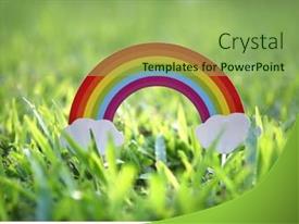 Beautiful Rainbow Summer Landscape PPT template 63 | CrystalGraphics