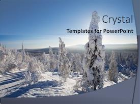 Beautiful Sunny Winter Landscape PPT template 48 | CrystalGraphics