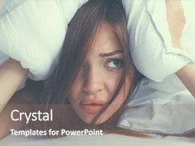 Bed And Closing Her Ear PPT template 96 | CrystalGraphics