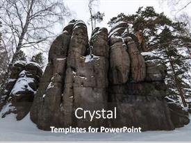 Rocks Big Stone Mountain In Altai PPT template 76 | CrystalGraphics