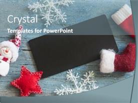 Blackboard With Santa Claus Hat PPT template 17 | CrystalGraphics
