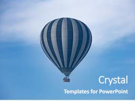 Blue Baloons Hot Air Balloon PPT template 39 | CrystalGraphics