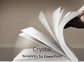 Book For Reading And Hand PPT template 91 | CrystalGraphics