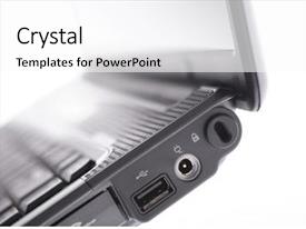Book Plug Computer Side View Of Black Laptop PPT template 47 ...