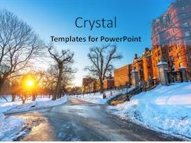 Boston Common At Winter Sunset PPT template 11 | CrystalGraphics