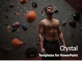 Boulders Athletic Man Using Chalk PPT template 16 | CrystalGraphics