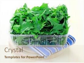 Box Of Mizuna Leaves Ready PPT template 0 | CrystalGraphics