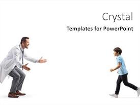 Boy Running Towards A Male PPT template 91 | CrystalGraphics