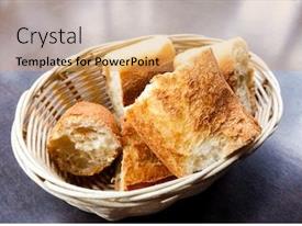 Bread In Basket Little Roll PPT template 28 | CrystalGraphics