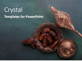 Bronze Plate With Dates PPT template 87 | CrystalGraphics