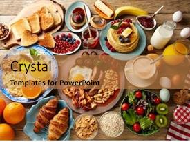 Brunch Breakfast Buffet Full Continental PPT template 93 | CrystalGraphics