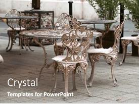Budapest Cafe Tables Autumn Mood PPT template 3 | CrystalGraphics