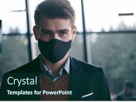 Business Man Wearing Protective Face PPT template 51 | CrystalGraphics