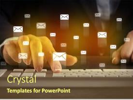 Business Woman Typing On Keyboard PPT template 12 | CrystalGraphics