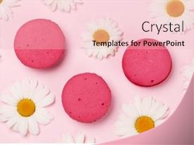 Camomile Flowers And Macaroon Cookies PPT template 80 | CrystalGraphics