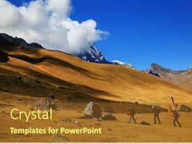 Camping In Cordiliera Huayhuash Peru PPT template 46 | CrystalGraphics