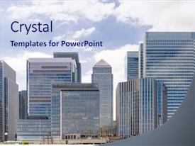 Canary Wharf In London PPT template 75 | CrystalGraphics