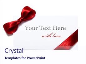 Cardboard With Red Satin Ribbon PPT template 79 | CrystalGraphics
