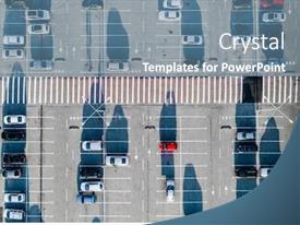 Cars On Parking From High PPT template 63 | CrystalGraphics