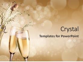 Celebration Theme With Splashing Champagne PPT template 34 ...
