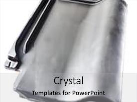 Ceramic Charcoal Roof Tile PPT template 41 | CrystalGraphics