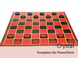 Board Game Checkered Checkers PPT template 55 | CrystalGraphics